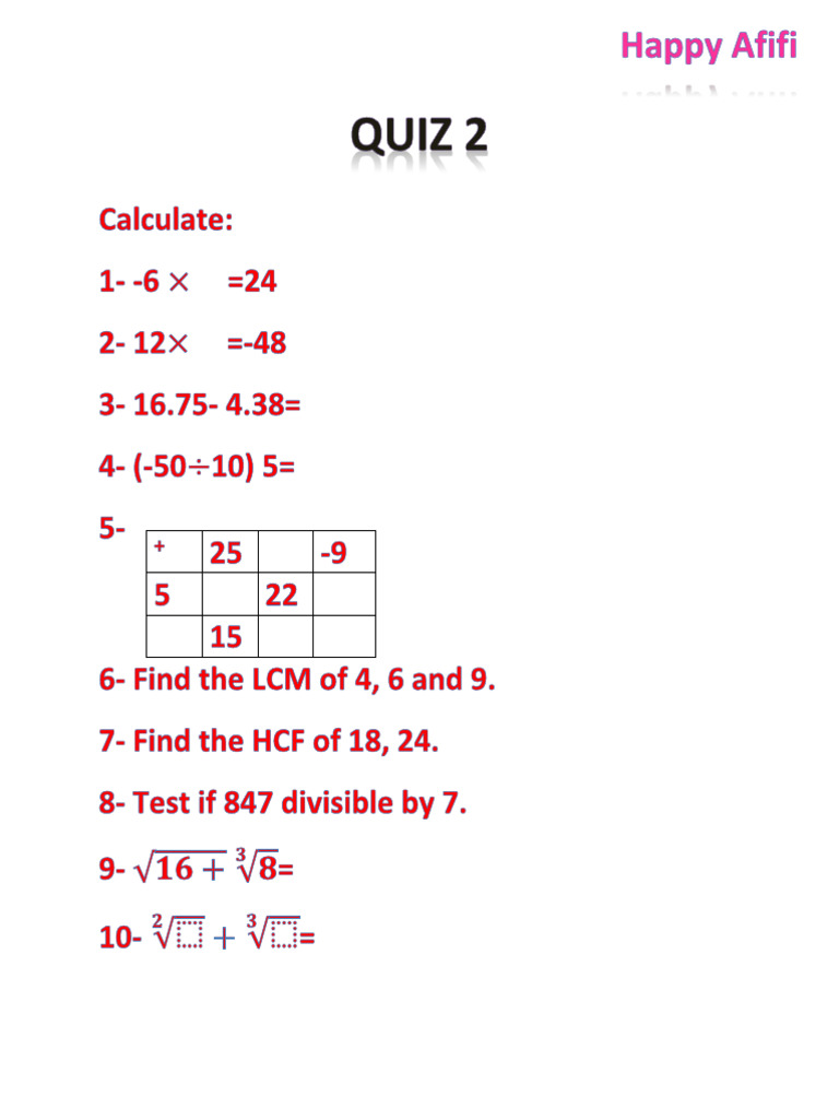 Quiz 2 | PDF