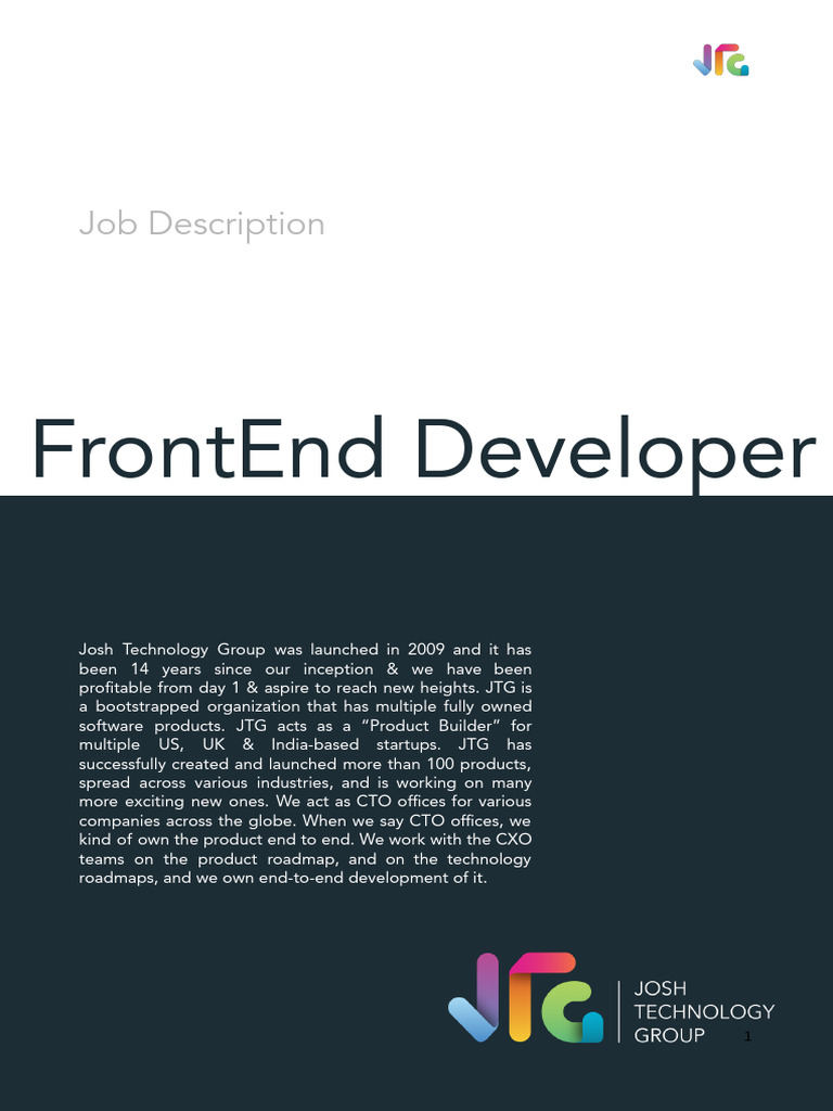 Front End Developer (Fresher-Batch 2025) - JD | PDF | Angular Js | Bootstrap (Front End Framework)
