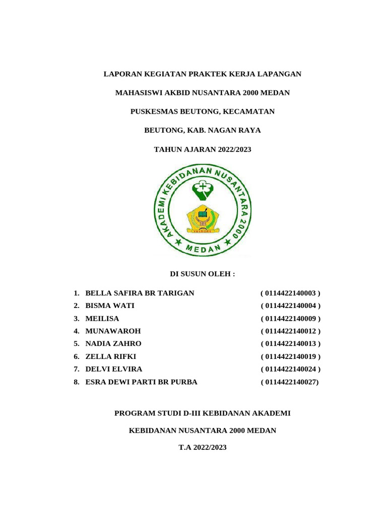 Cover Laporan Puskesmas | PDF