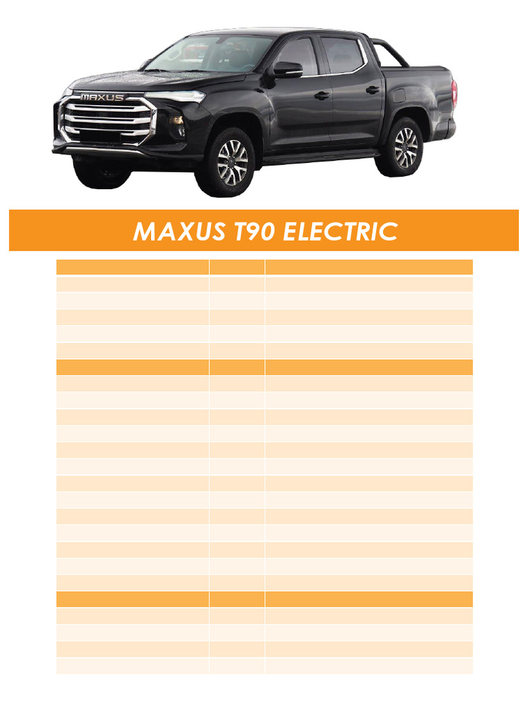 Maxus T90 Electric Catalog | PDF
