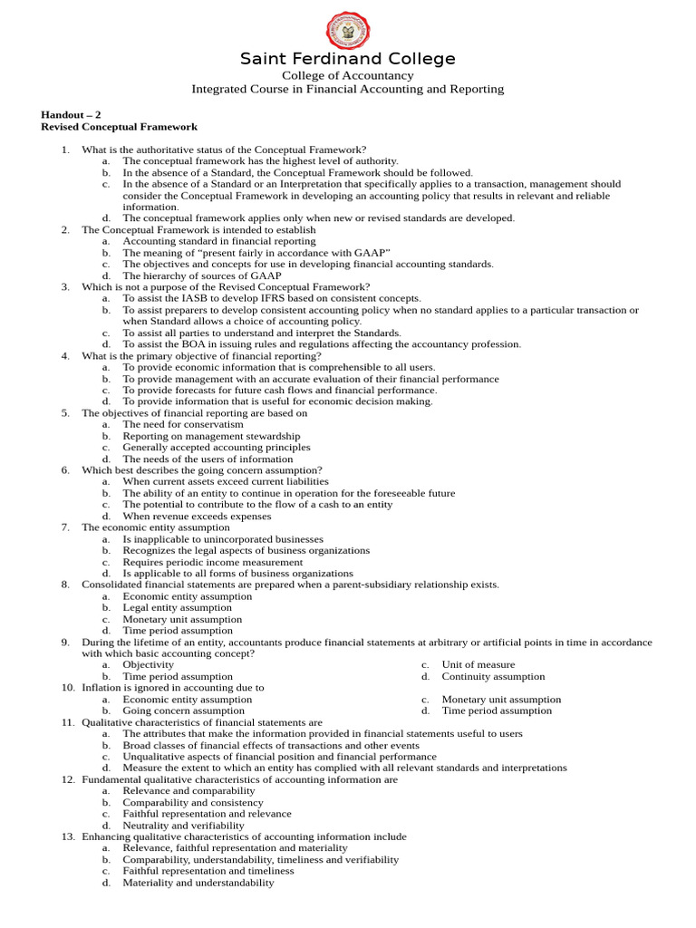 2 Revised Conceptual Framework | PDF | Historical Cost | Fair Value