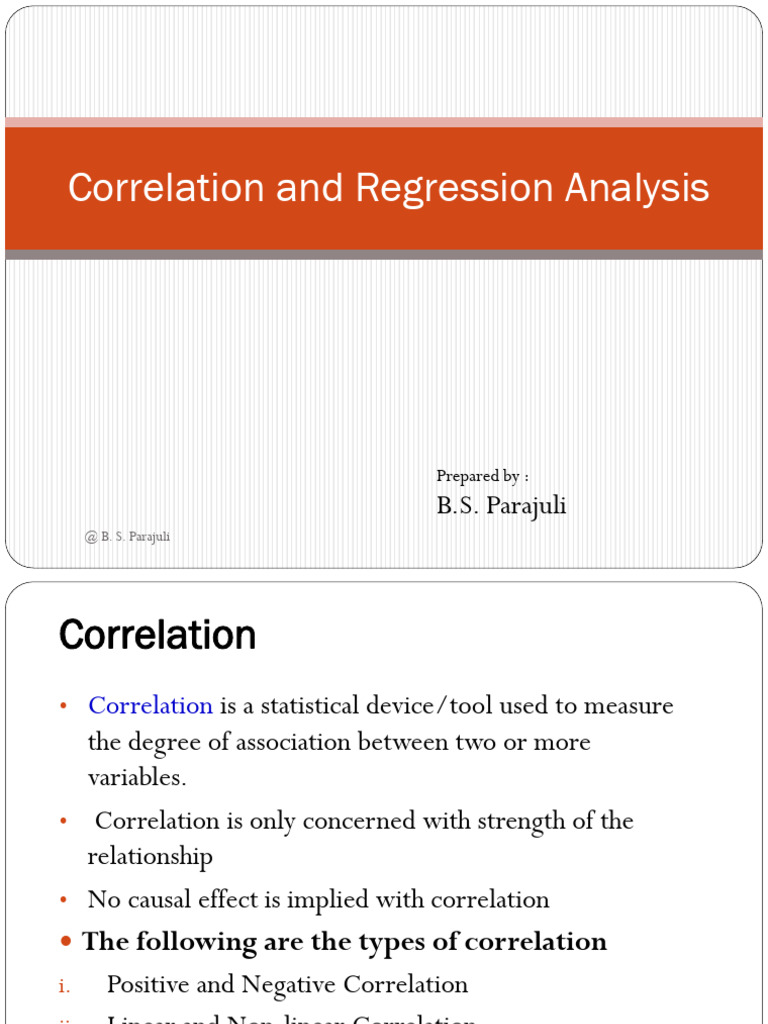 Correlation and Regression | PDF | Linear Regression | Errors And Residuals