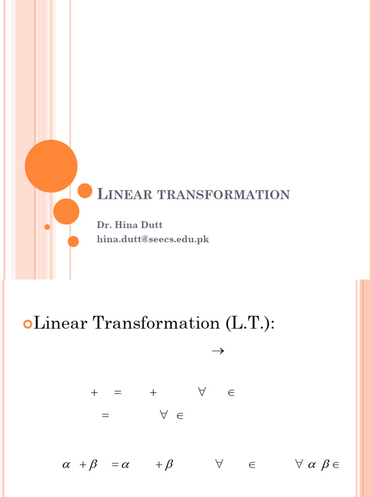 16. Linear Transformations | PDF | Linear Map | Geometry 16. Linear Transformations | PDF | Linear Map | Geometry