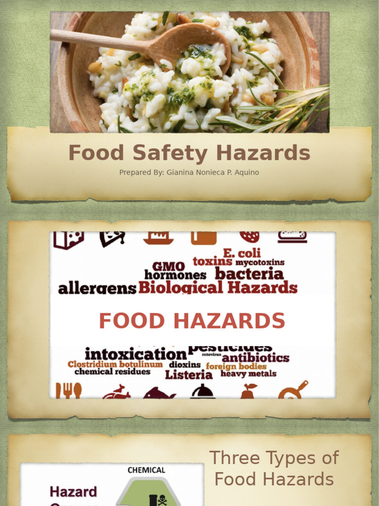 Chapter 3 - Food Safety Hazards | PDF | Foodborne Illness | Hazards