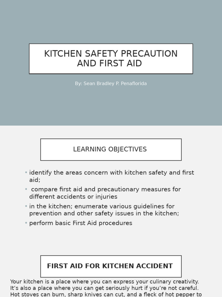 Chapter 5 - Kitchen Safety Precautions and First Aid | PDF | Clinical ...