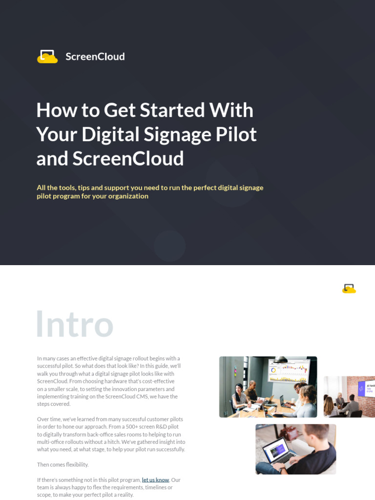 Starting Your ScreenCloud Digital Signage Pilot | PDF | Mobile App ...