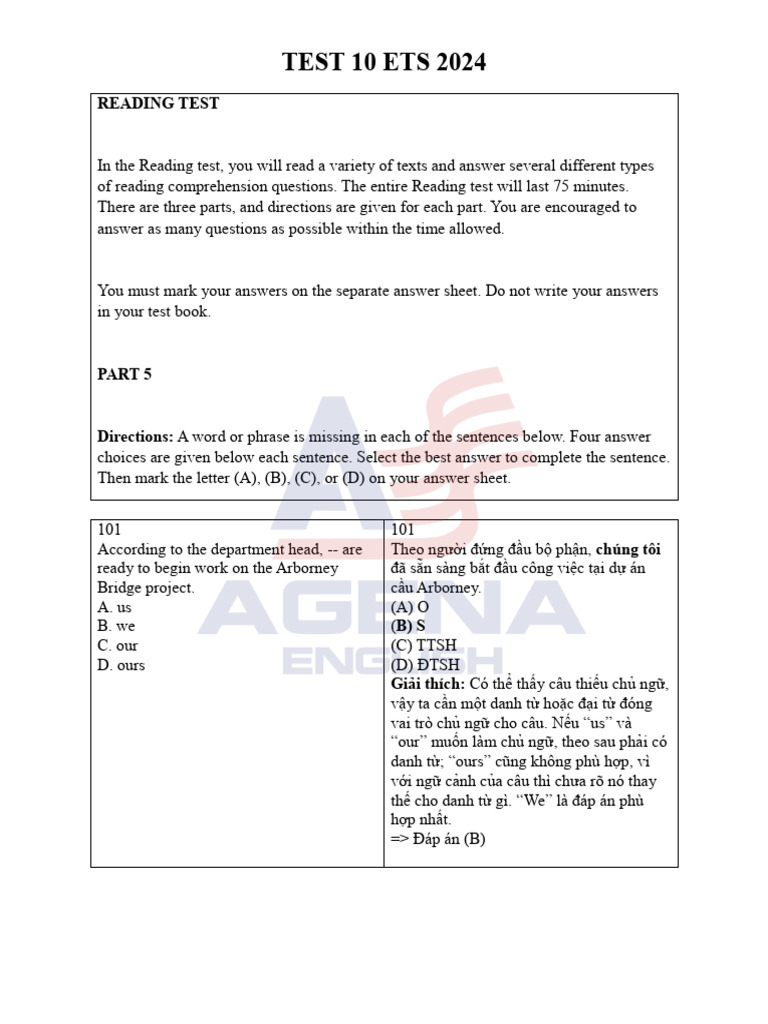 Ets 2024 Test 10 | PDF