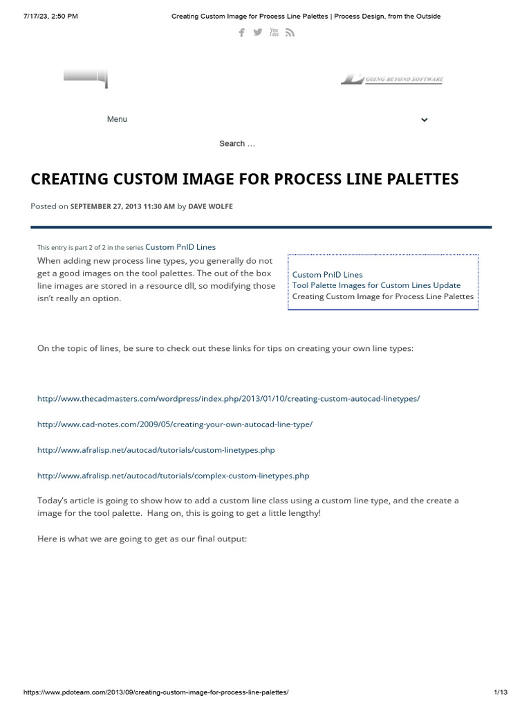 Creating Custom Image For Process Line Palettes - Process Design, From ...