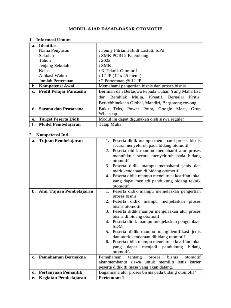 Modul DDK Kelas X TKRO | PDF