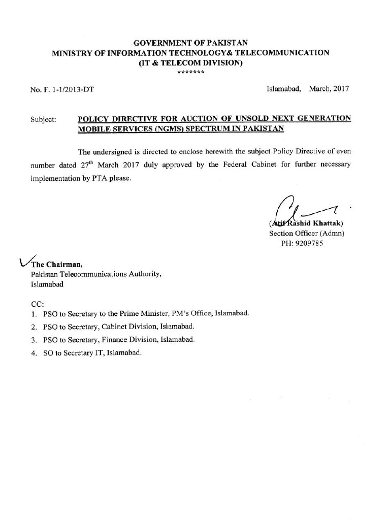 Policy Directive 280317 | PDF