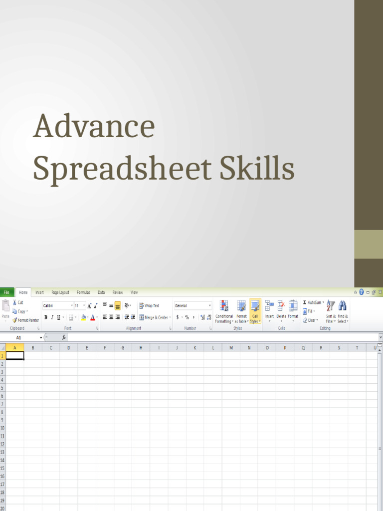 Lesson 4 Advance Spreadsheet Skills 1 | PDF