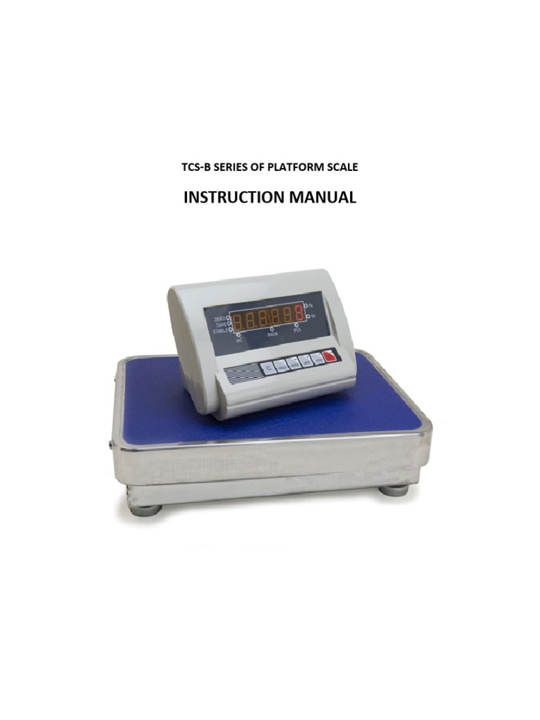 TCS-B Series Scale User Manual | PDF | Alternating Current | Mains ...