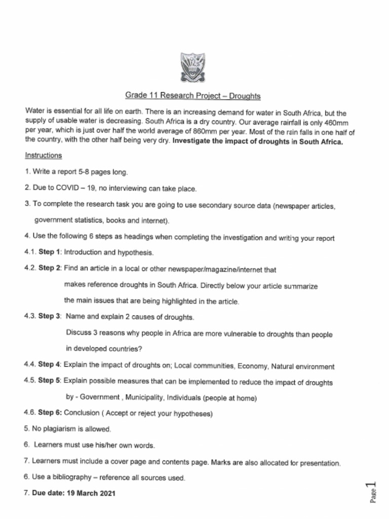 Grade 11 Reserach Project | PDF