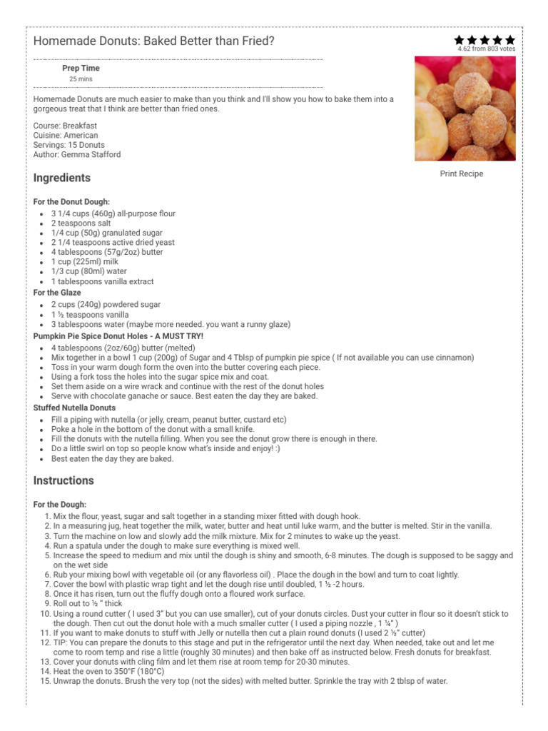 Homemade Donuts - Baked Better Than Fried - Gemma's Bigger Bolder ...