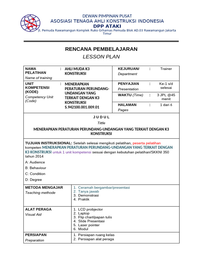 LessonPlan | PDF | Teknologi & Rekayasa