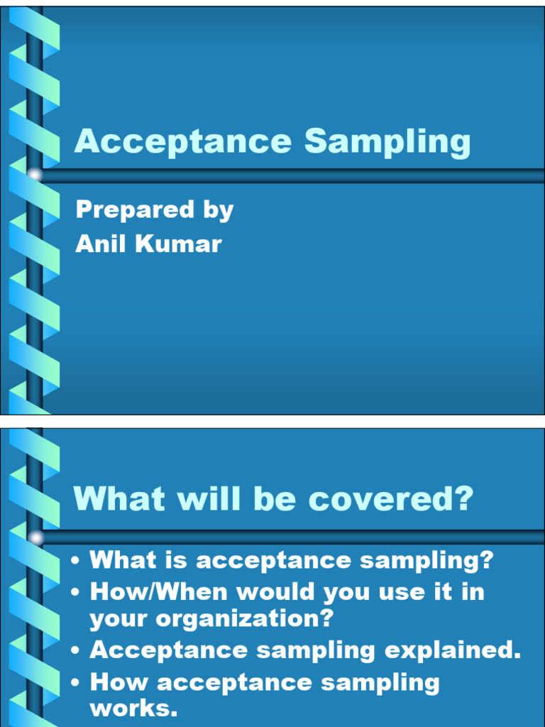 Acceptance Sampling | PDF | Type I And Type Ii Errors | Sampling (Statistics)