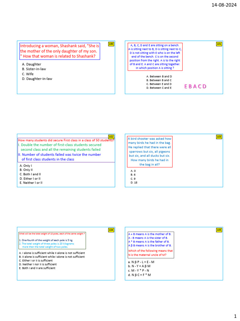 Abstract & Reasoning 101 - 200 Accenture | PDF | Shape | Chicken