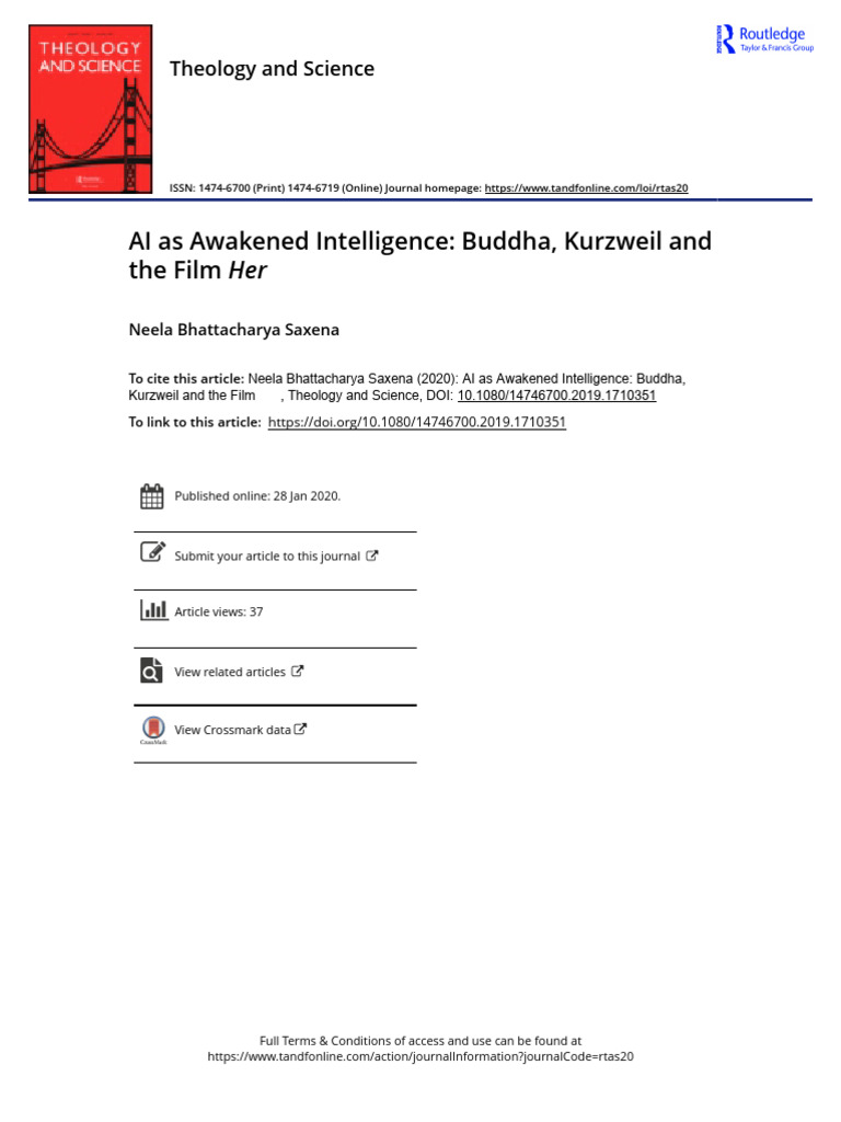 AI As Awakened Intelligence Buddha Kurzw | PDF | Technological Singularity | Transhumanism