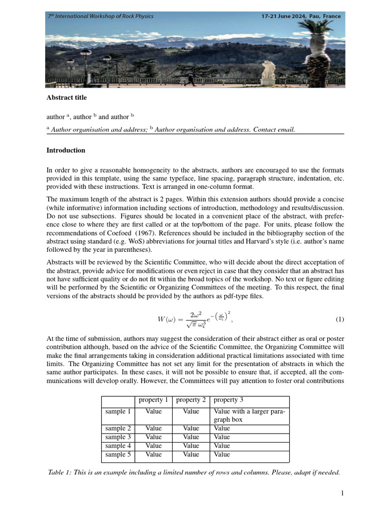 7IWRP Abstract Template | PDF | Abstract (Summary) | Methodology