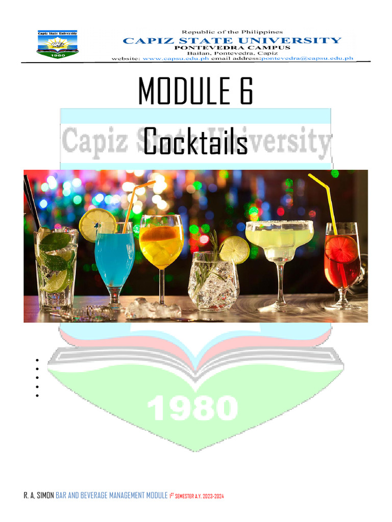 Bar Module 6 | PDF | Cocktails | Drink