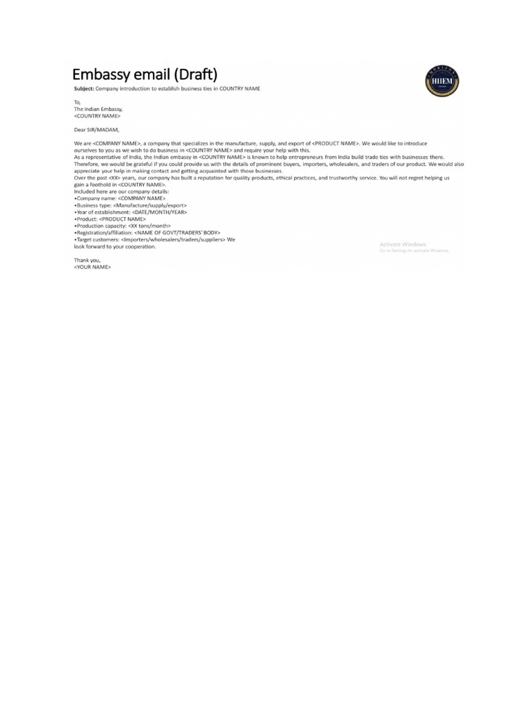 To Contact Indian Embassy | PDF