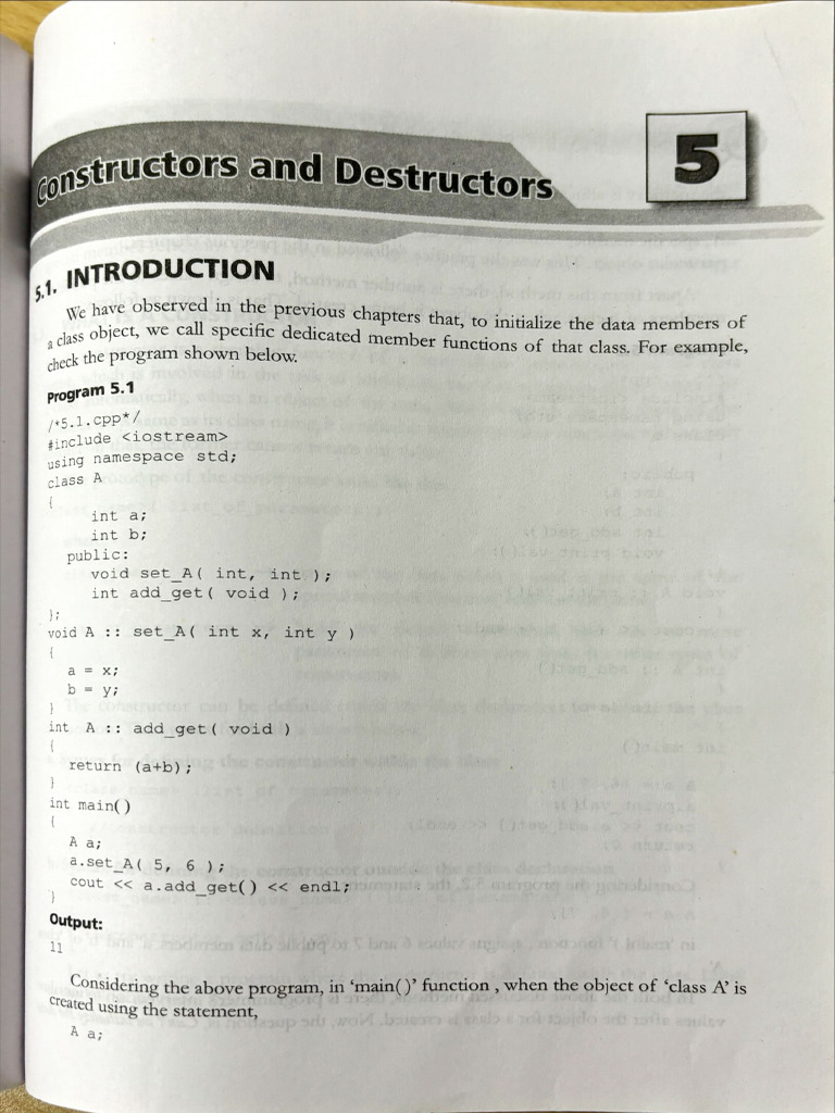 Constructor and Destructor | PDF