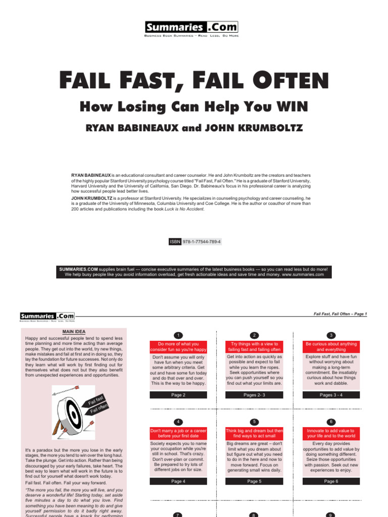 Fail Fast Fail Often | PDF | Psychological Concepts | Social Psychology