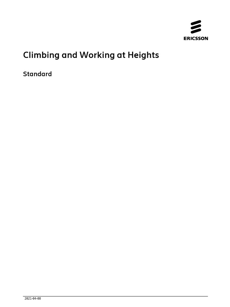 Supplier Requirements - Climbing and Working at Heights | PDF ...