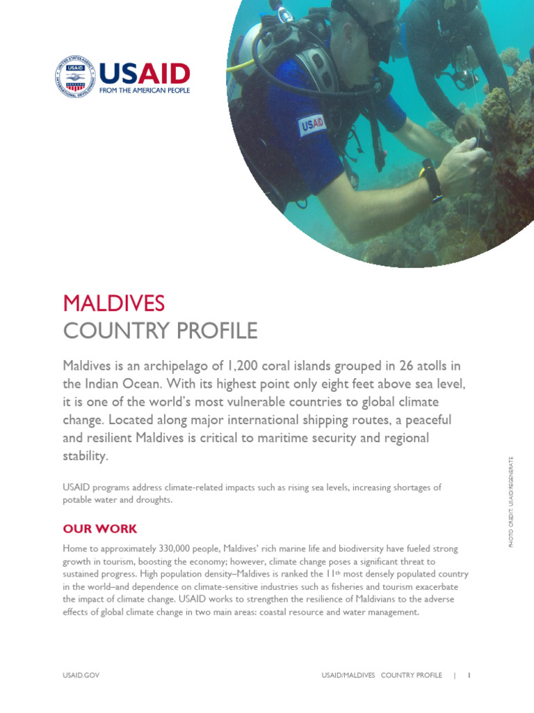 MALDIVES - Country Profile | PDF | Coral Reef | Climate Change