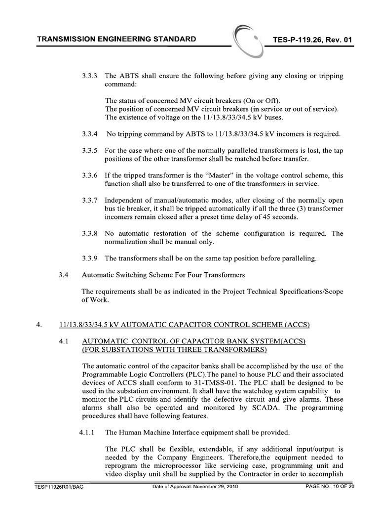 Capacitor Voltage Control Extra Sec Specs | PDF