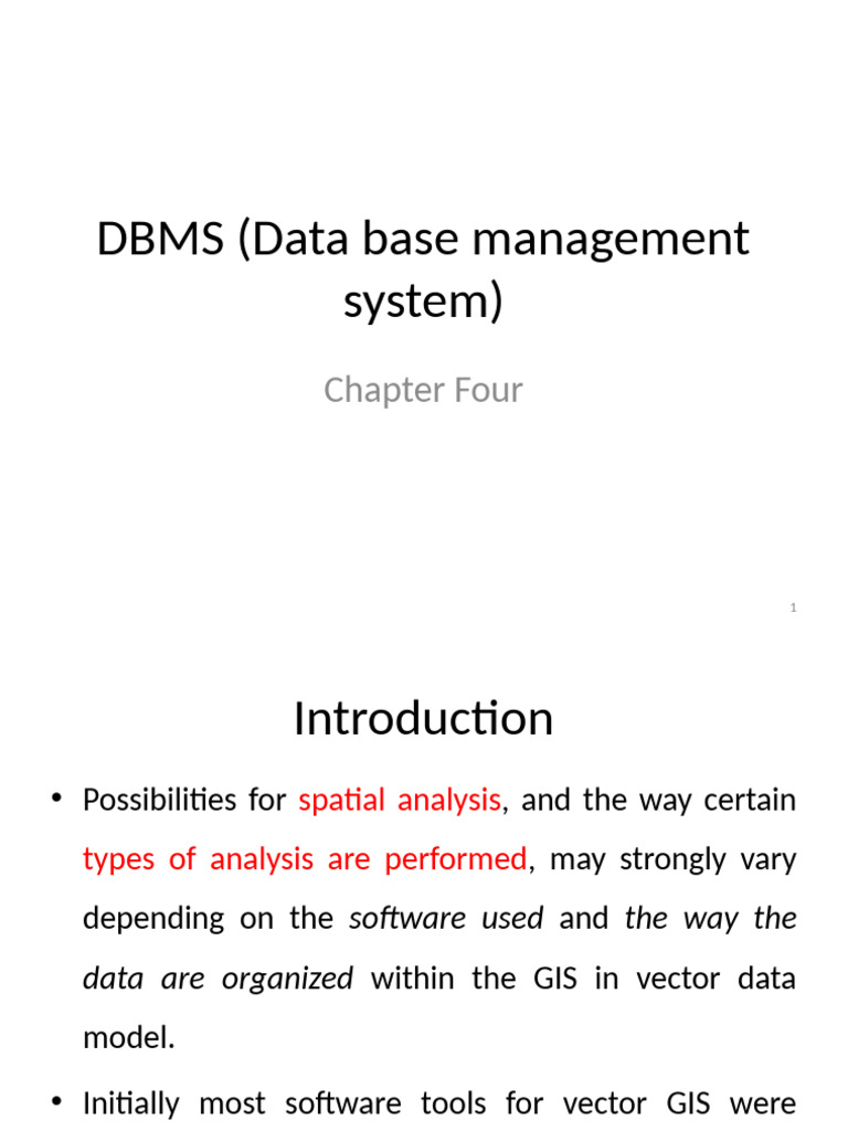Part IV - Spatial Analysis in Vector GIS and DBMS ( | PDF | Relational Database | Databases