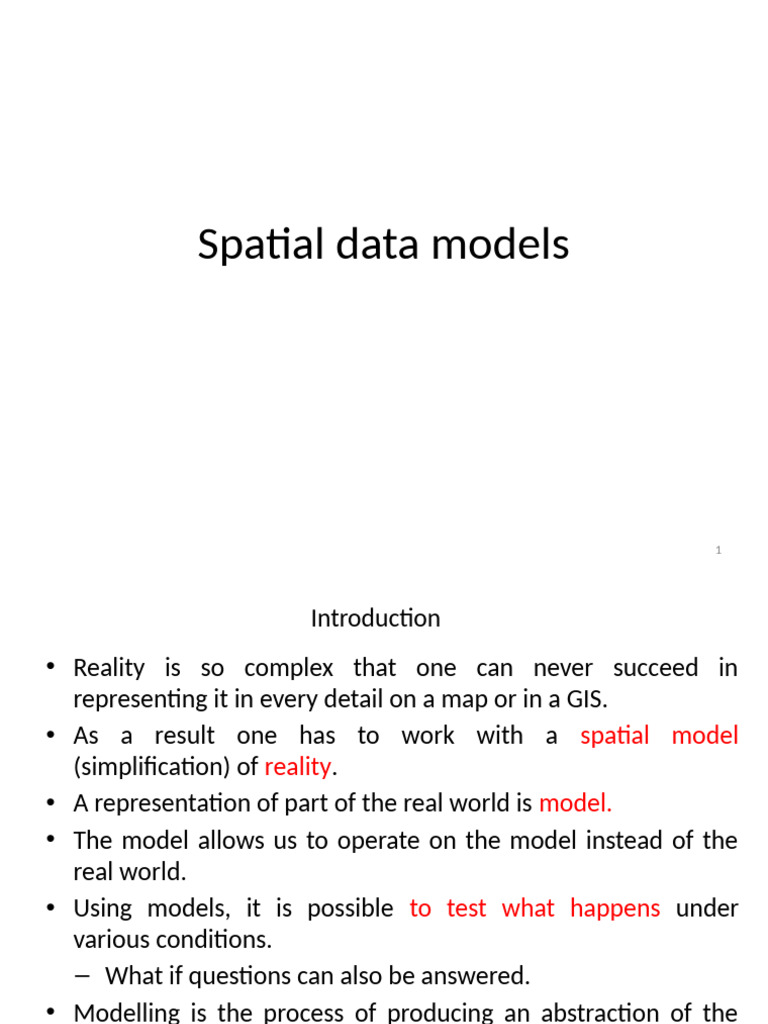 Part II - Spatial Data Models | PDF | Geographic Information System | Spatial Analysis