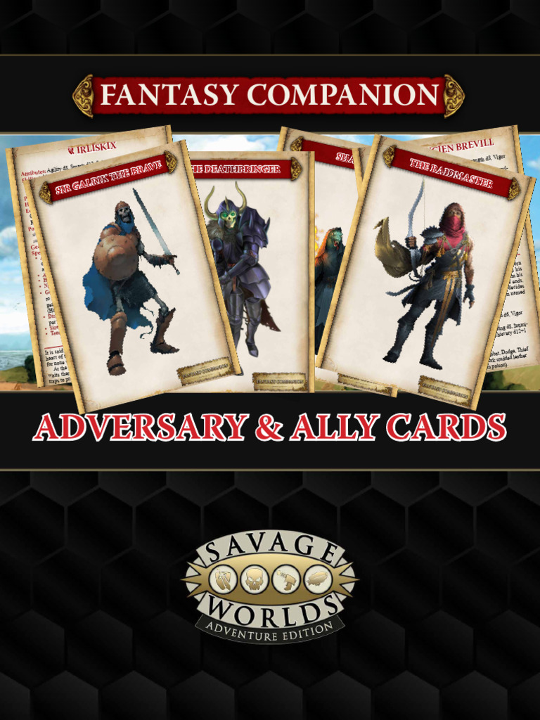 Companion - Fantasy Adversary & Ally Cards (v1.2) (OEF) (2023-03-06) | PDF