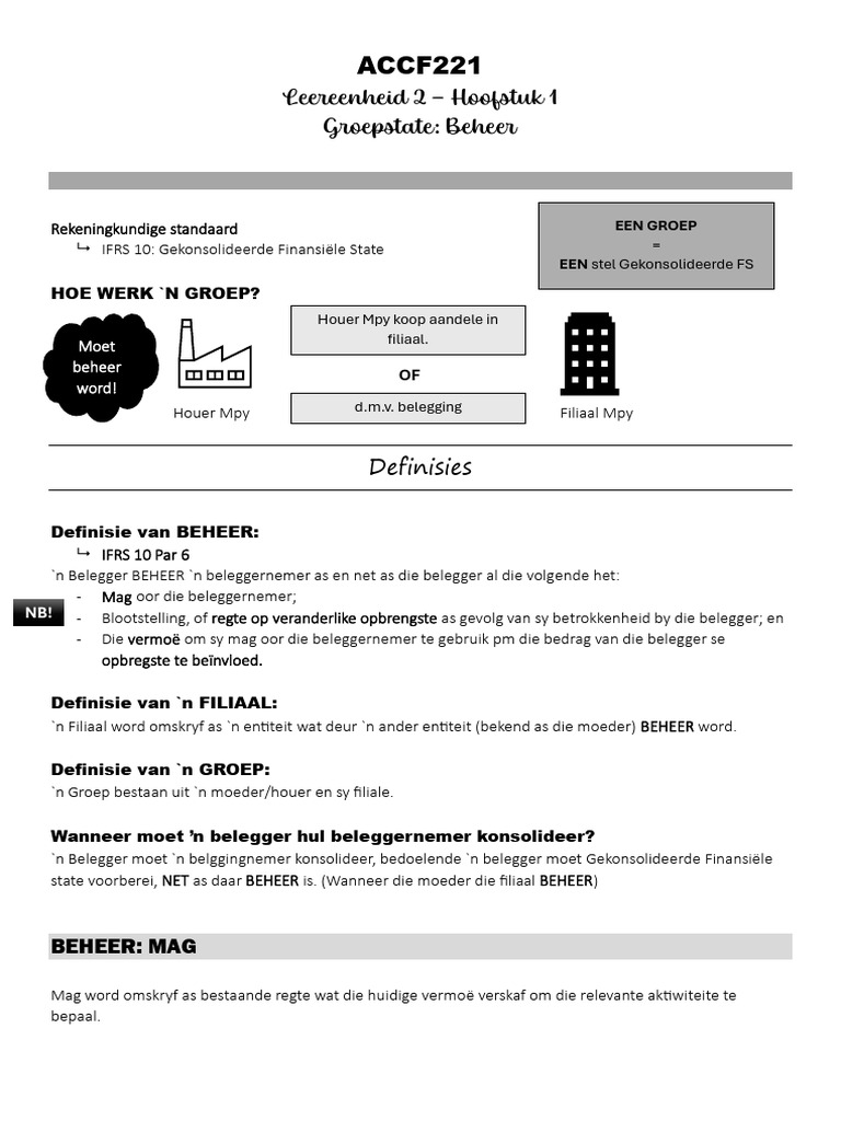 LE2 - Groepstate (Beheer) - ACCF221 | PDF