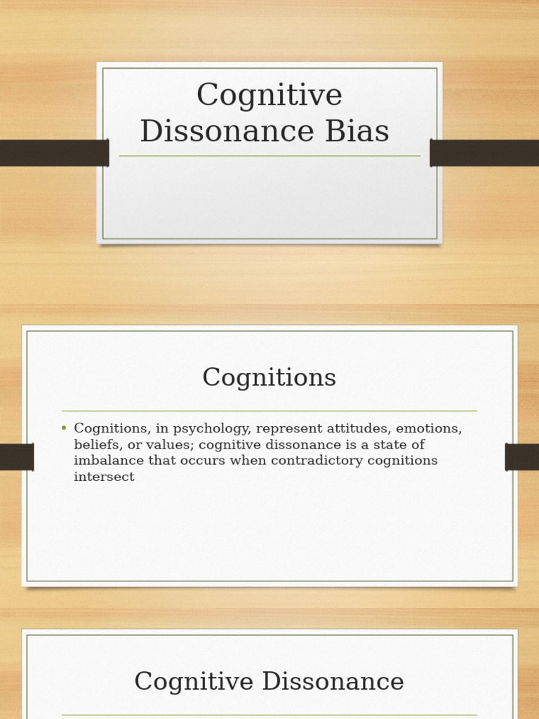 Cognitive Dissonance Bias | PDF | Bias | Heuristic