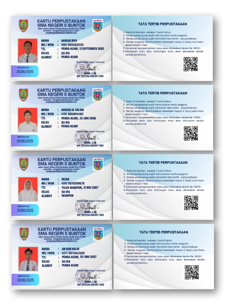 Kartu Perpus Utk Print | PDF