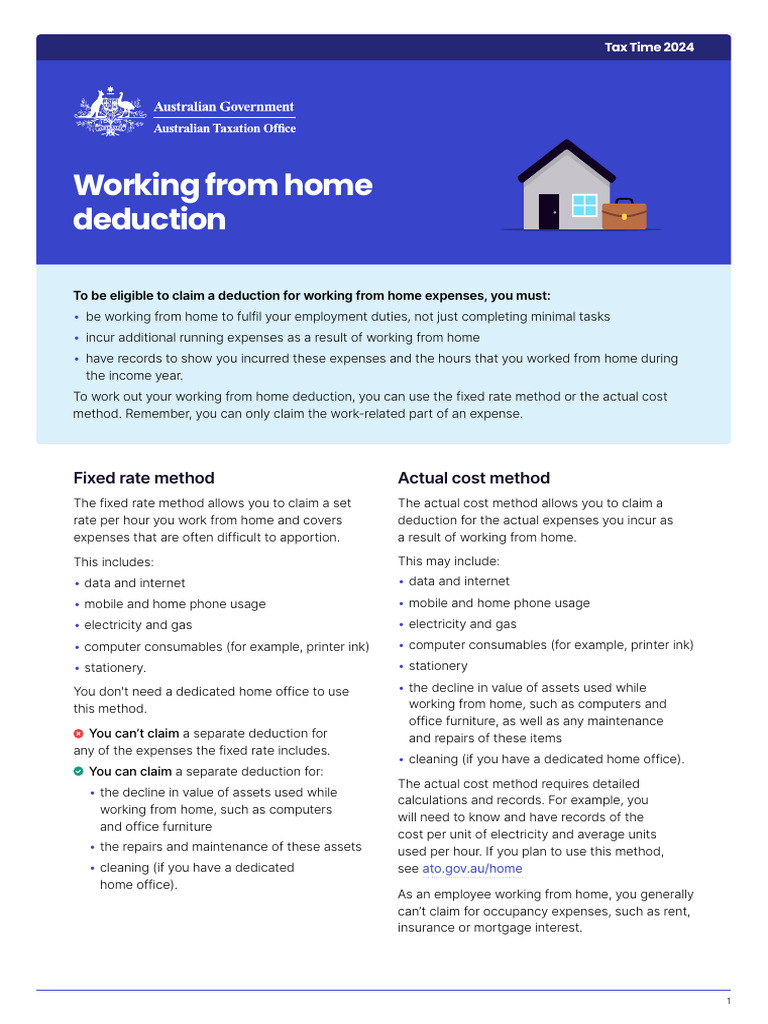 n75012 (DE-50241) - Working From Home Deduction | PDF | Tax Deduction | Expense