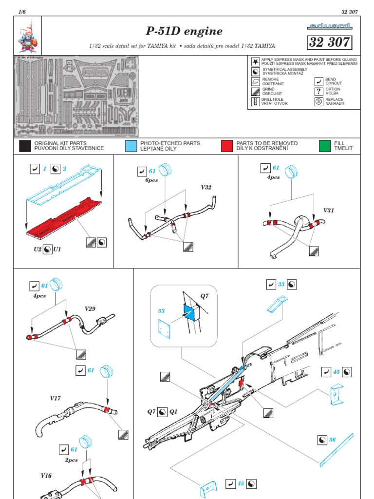 P-51D Engine Detail Set Guide | PDF
