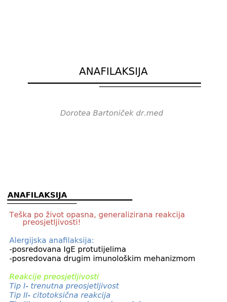 Anafilaksija | PDF