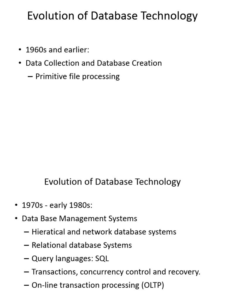 Database Tech Evolution for Analysts | PDF | Data Warehouse | Databases