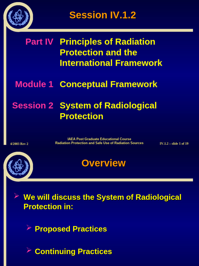 Session IV102 System of Radiological Protection | PDF | Radiation ...