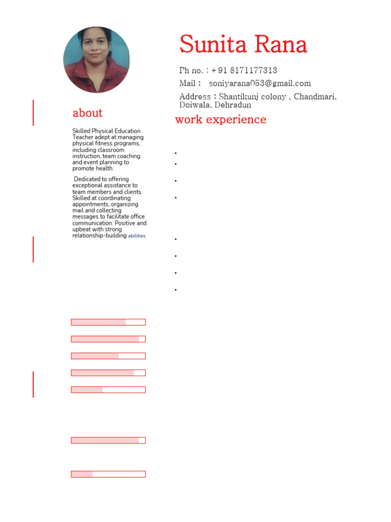 Sunita Rana | PDF | Physical Education | Behavior Modification