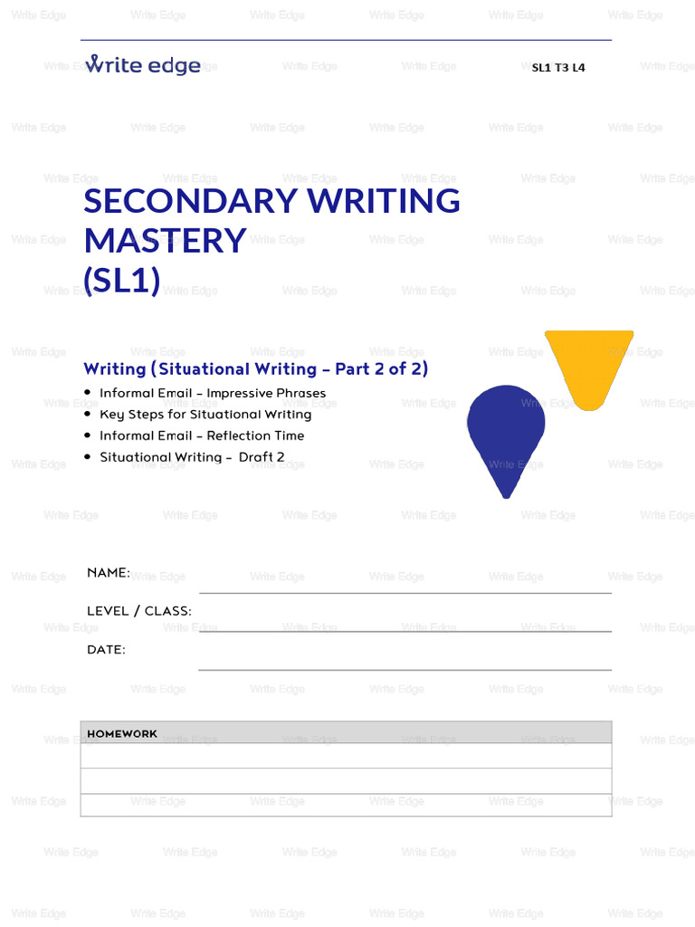 Secondary Writing Mastery Guide | PDF | Technology & Engineering