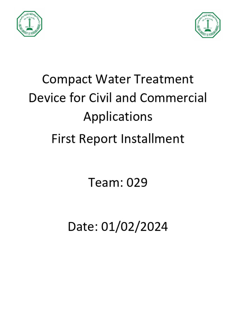 Report edited sv (1) | PDF | Membrane | Water Purification