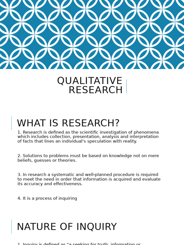 Qualitative Research LECTURE JERIC 4 | PDF | Qualitative Research | Methodology