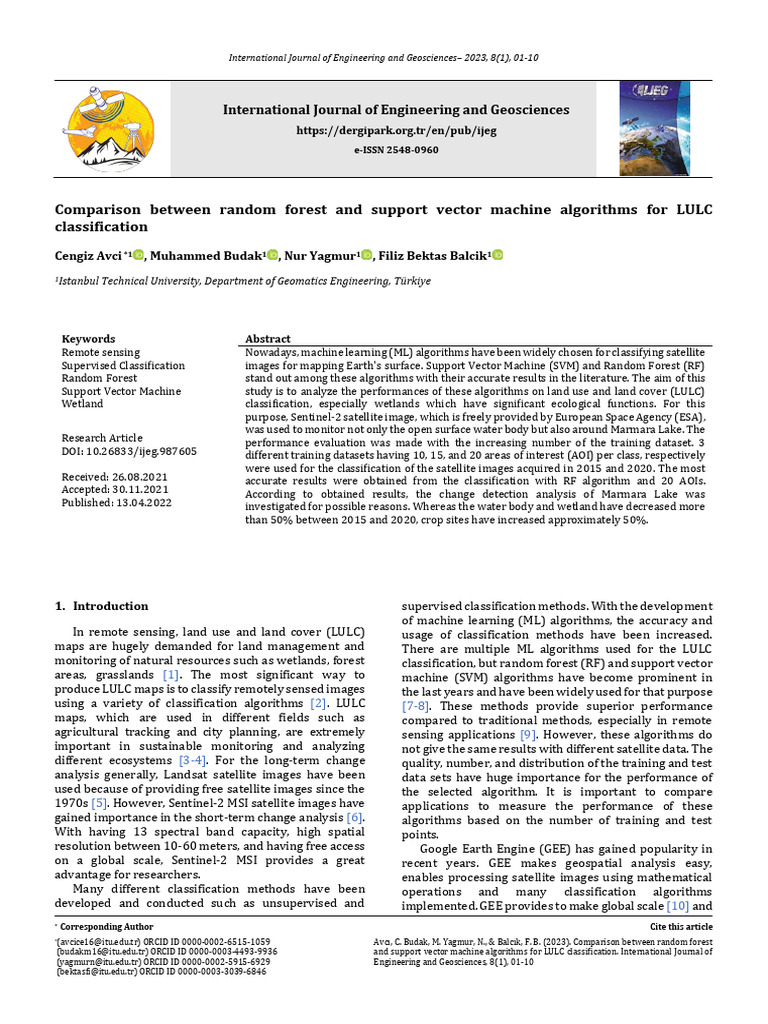 10 26833-Ijeg 987605-1943956 | PDF | Support Vector Machine | Statistical Classification