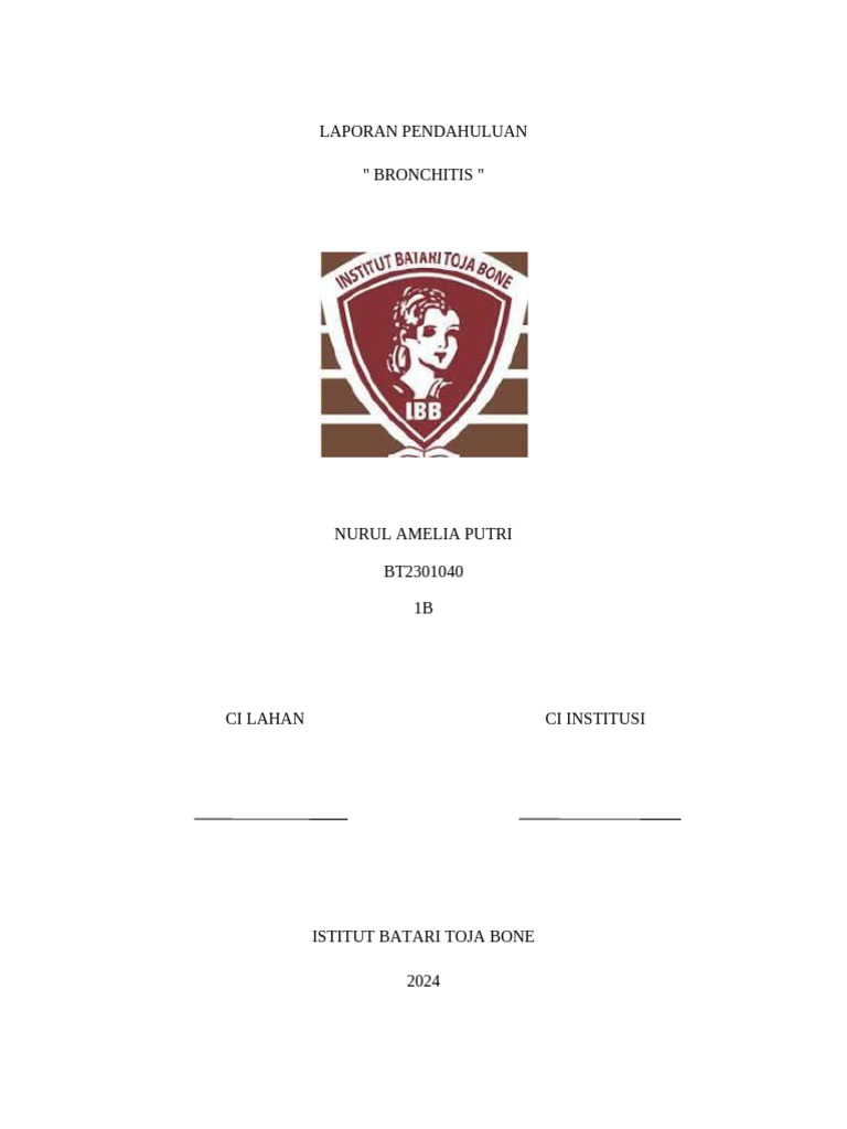 LP_BRONCHITIS_NURUL AMELIA PUTRI | PDF
