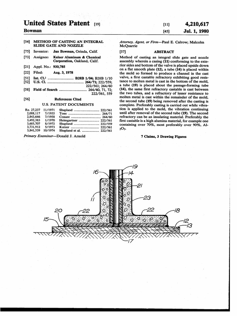 Method of Casting an Integral | PDF | Refractory | Casting