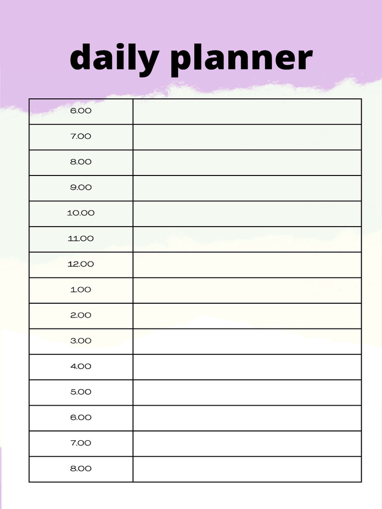 Simple Daily Planner | PDF