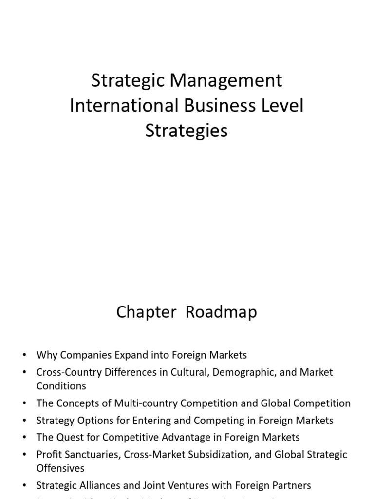 International Business Level Strategies | PDF | Competitive Advantage ...